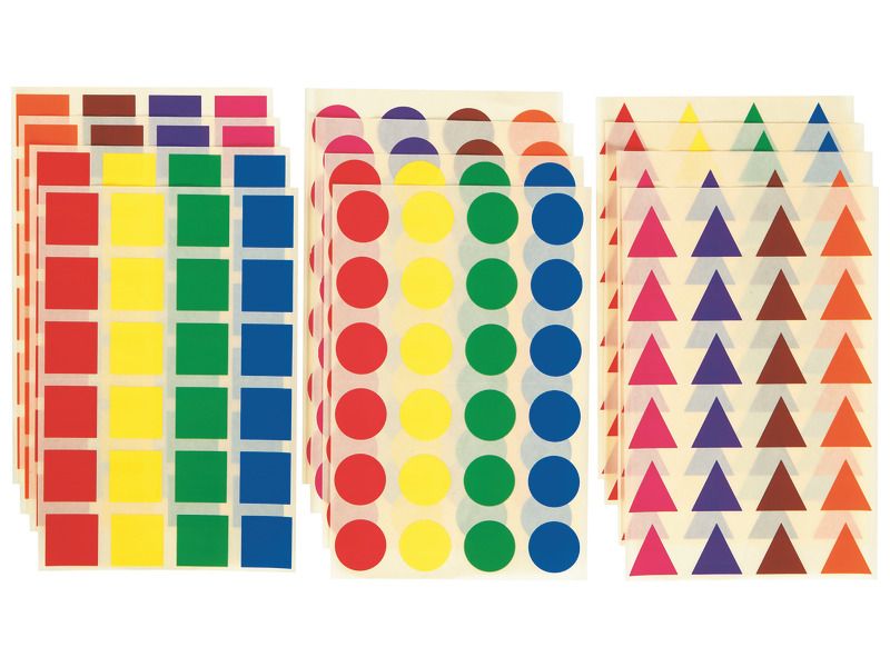Gommettes formes géométriques - lot de 288 - wesco
