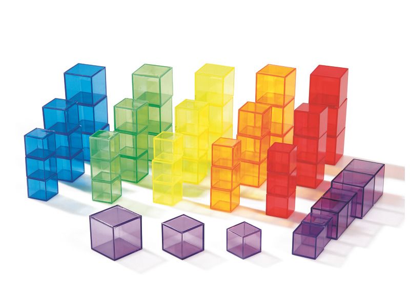 CUBES TRANSPARENTS MULTICOLORES